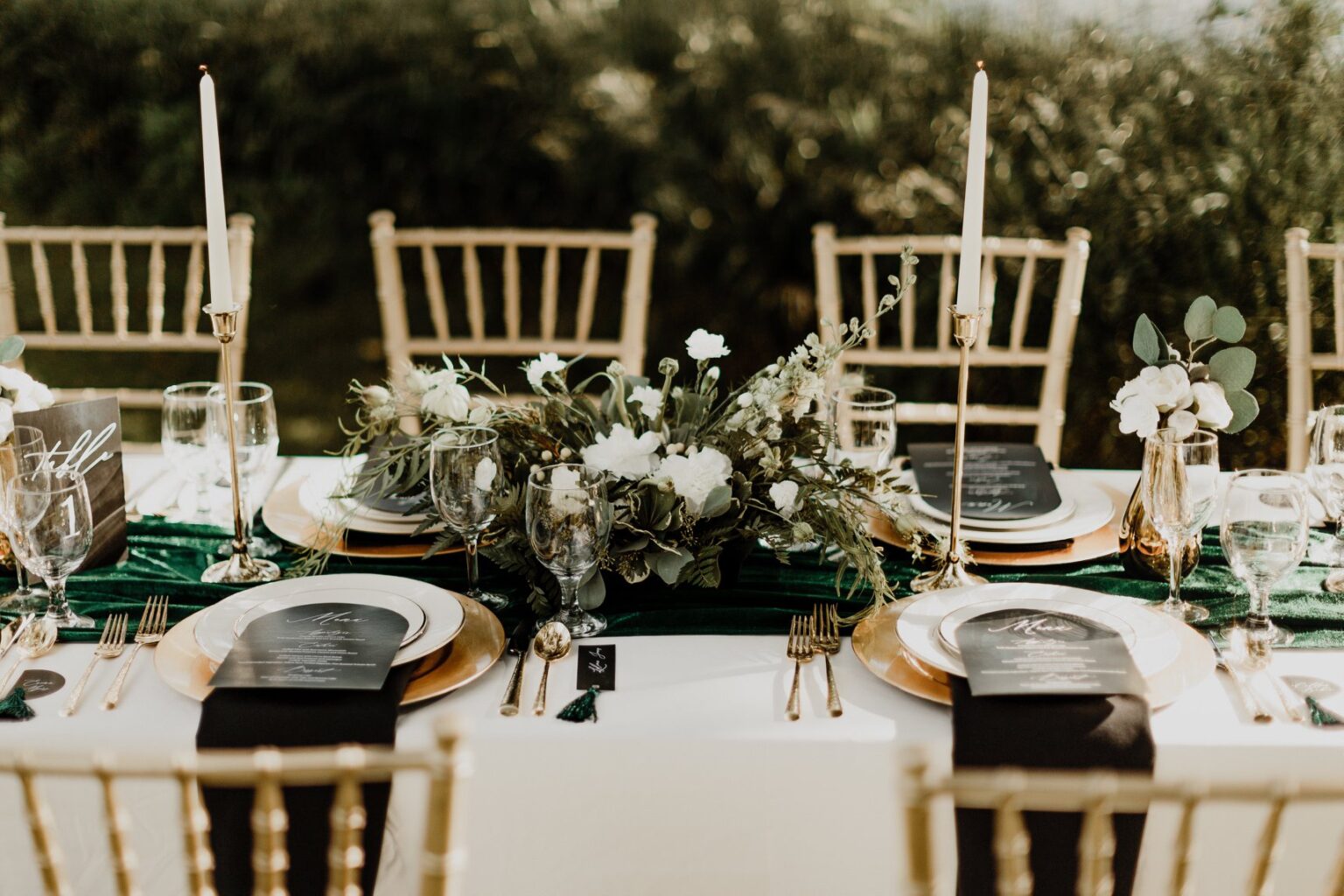Emerald, Black and Gold Table Decor + Styled Shoot | Hitch Studio ...